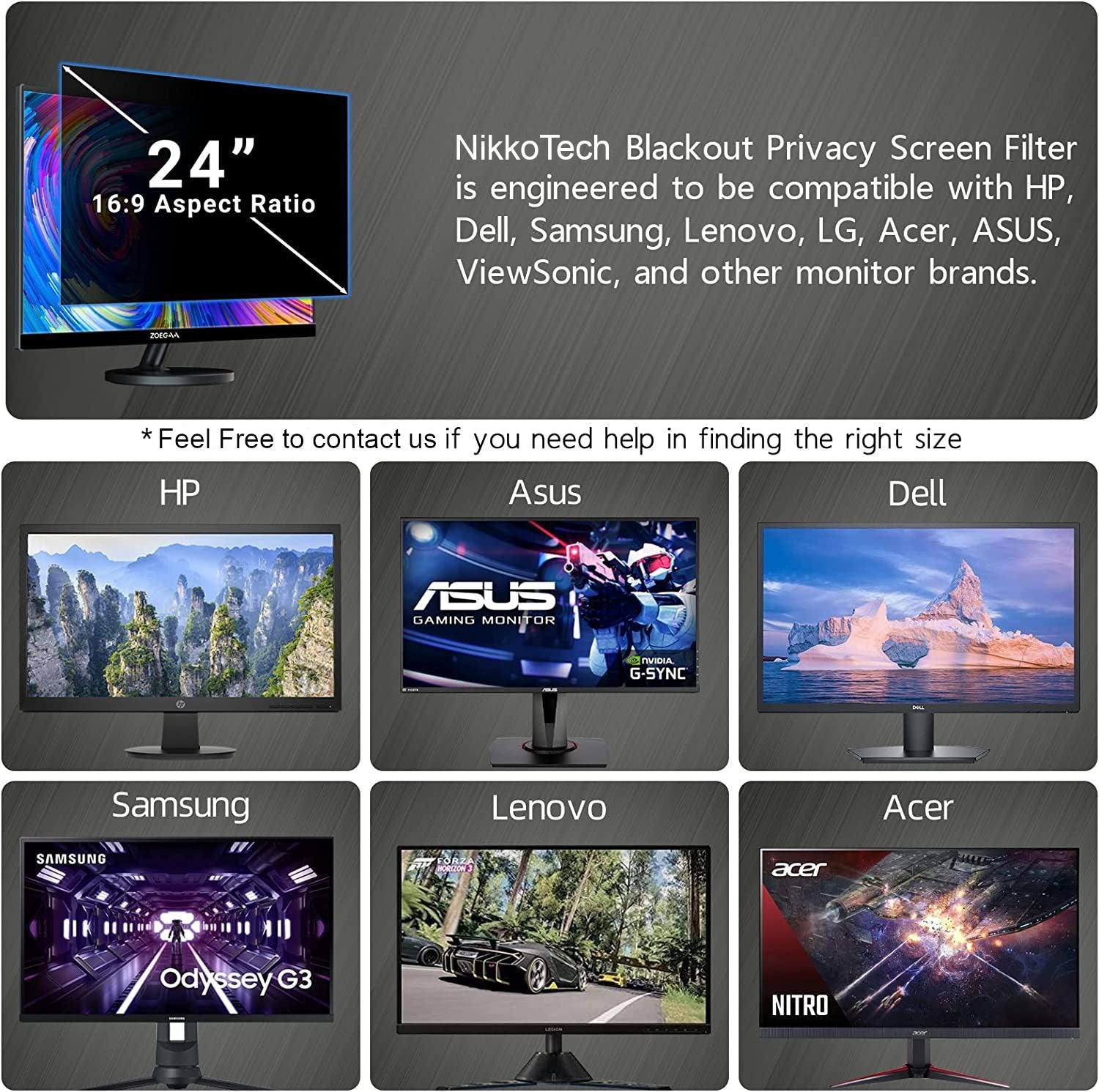 Monitor Privacy Screen - 24 & 27 INCH – Nikkotech