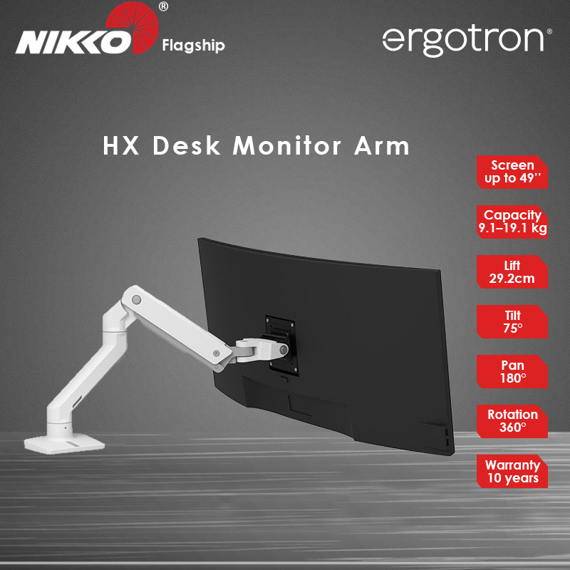 Ergotron HX Desk Monitor Arm – Nikkotech
