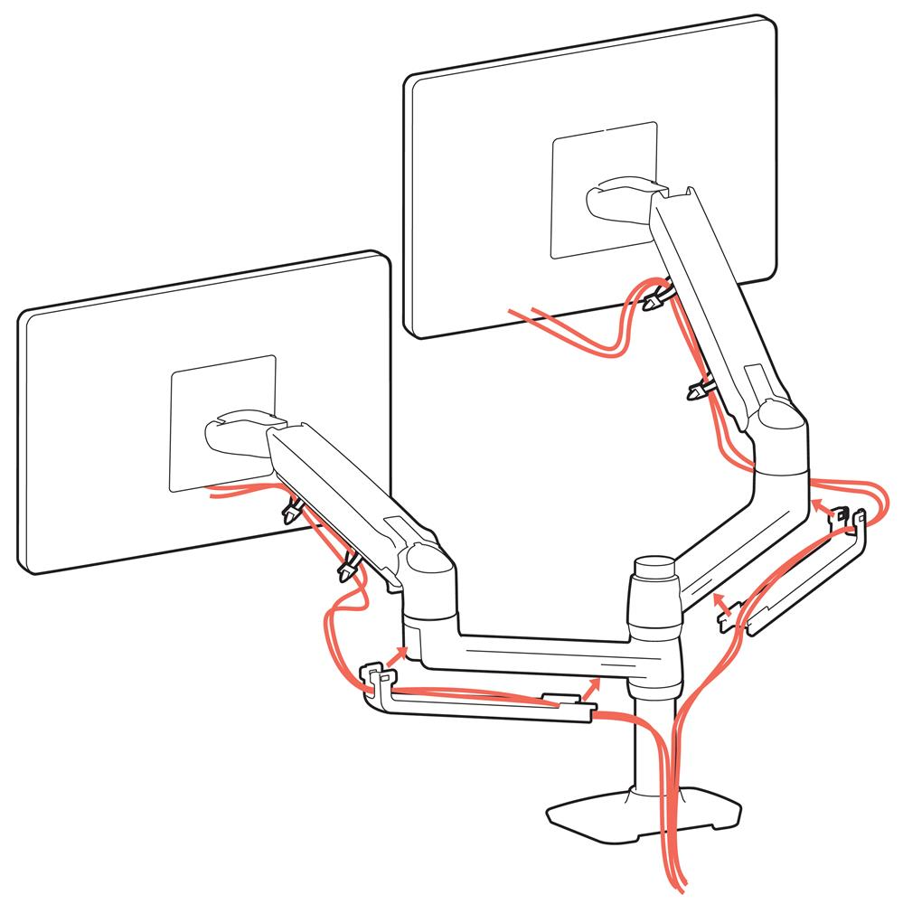Ergotron LX Dual Stacking Arm Two-Monitor Mount – Nikkotech